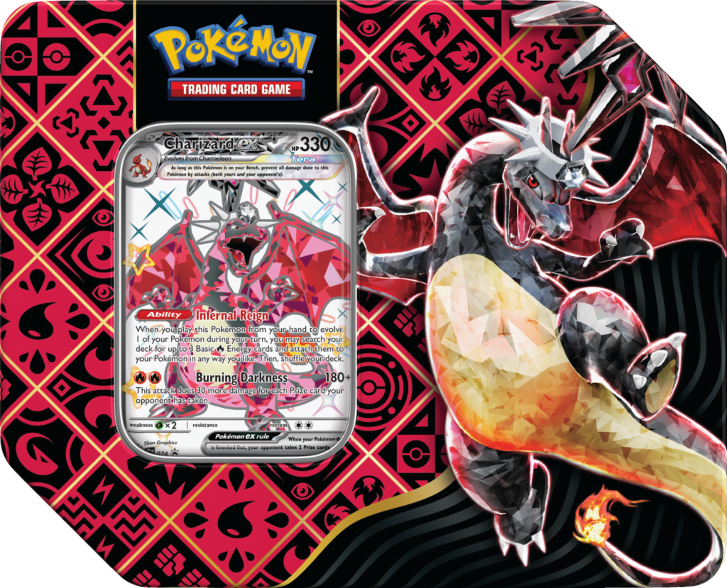 Paldean Fates Tin Charizard ex w dobrej cenie - TCGN